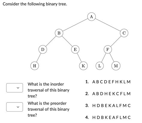 solved consider the following binary tree what is the
