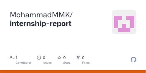 Github Mohammadmmkinternship Report