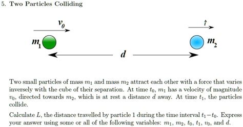 SOLVED Two Particles Colliding Mz Two Small Particles Of Mass 71 And Mass M2 Attract Each Other