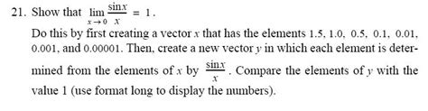 Solved Show That Do This By First Creating A Vector X That Chegg Com