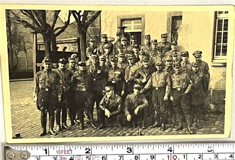 German WW2 Photo Of NSKK SS Members With Goggles Enemy Militaria