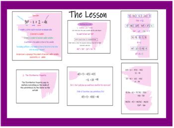 Simplifying Expression Power Point Lesson By Jan Dayton TPT