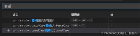 Vscode变量快速转换驼峰等格式vscode下划线转驼峰 Csdn博客