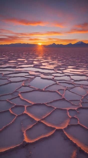 Premium Ai Image Sunset At Salar De Uyuni Aitiplano Bolivia