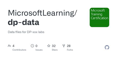 Github Microsoftlearning Dp Data Data Files For Dp Xxx Labs