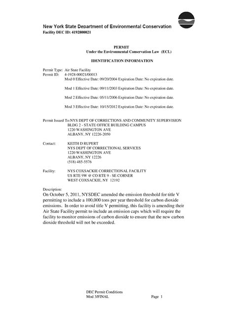 On October 5 2011 Nysdec Amended The Emission Threshold For Dec Ny