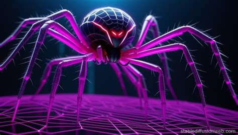 Red Eyed Net Spider In Web And Wires Stable Diffusion Online