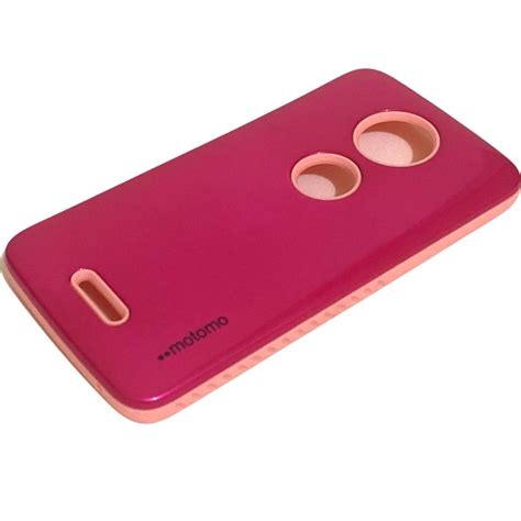 Capa Anti Choque Motomo Color Magenta C Rosa Para Motorola Moto C Street Case