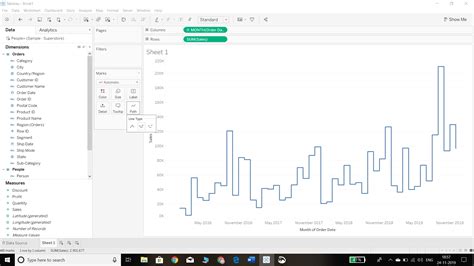 在 Tableau 中构建时间序列图