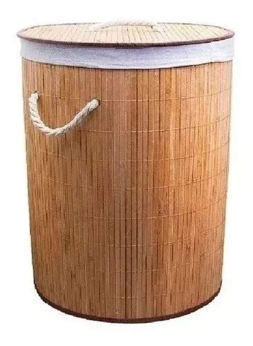 Cesto Ropa Plegable Bambu Redondo Canasto Ba O