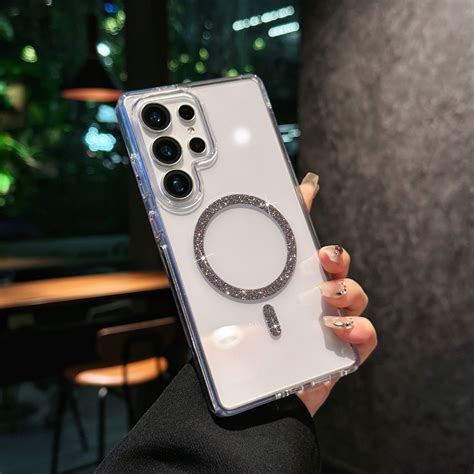 For Samsung Galaxy S24 Ultra Case Clear Magnetic Compatible With Mag