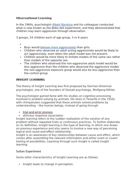 Learning Pdf Insight Learning