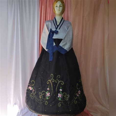 Jual Hanbok Baju Adat Tradisional Korea Motif Lukis B Hambok