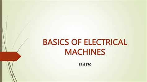 Basic Principles And Functions Of Electrical Machines Drxkt