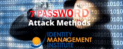7 Hacking Password Attack Methods Identity Management Institute®