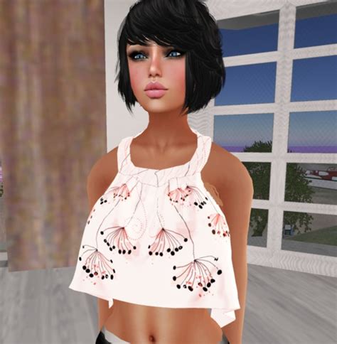 Second Life Marketplace Promo T Rigged Mesh Top Cherry