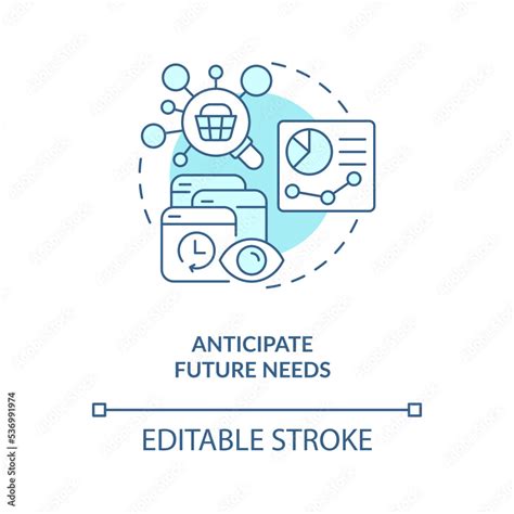 Predicting Future Customers Needs Turquoise Concept Icon Clients