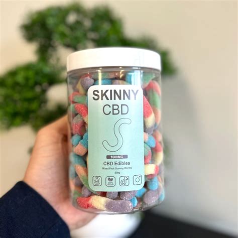 Skinny Cbd Gummy Worms Large Jar