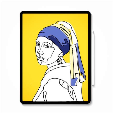 Девушка с жемчужной сережкой Векторная графика Иллюстрация Вектор Арт Графика Векторная