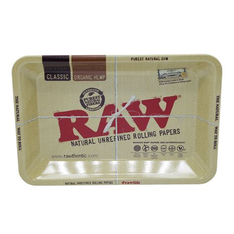 Raw Mini Metal Rolling Tray Multiline Packaging