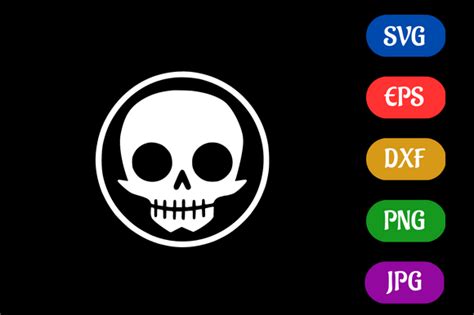 Skull Silhouette Svg Eps Dxf Vector Gráfico Por Creative Oasis