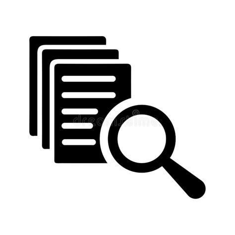 Analytics Document File Search Icon Black Vector Design Stock Illustration Illustration Of