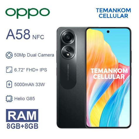 Jual Oppo A58 Nfc 16gb Ram 8 128 8gb 8gb 128gb Tipe Baru Garansi