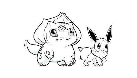 Dibujos Para Colorear De Pokemon Evoluciones De Eevee Juntos