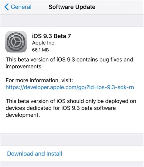 IOS 9 3 Beta 7 Released For Testing