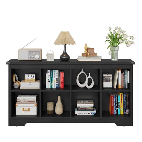 Gracie Oaks Gebrael 2 Tier Open Shelf Bookcase 6 8 Cube Storage Organizer Freestanding Book