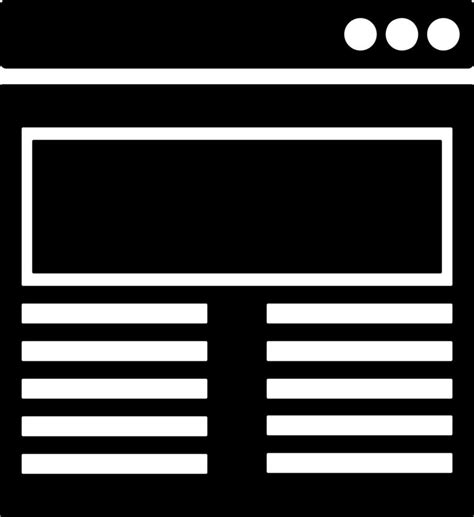 black and white webpage icon or symbol 24275469 vector art at vecteezy