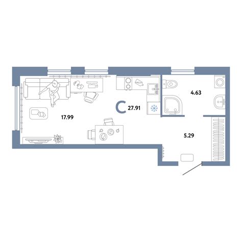 Купить Студию 27 91м² этаж №13 кв №99 в ЖК Страна Энтузиастов дом