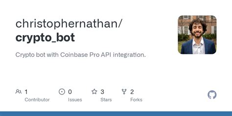 Github Christophernathan Crypto Bot Crypto Bot With Coinbase Pro Api