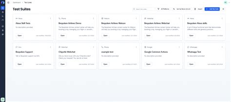Test Suites Bespoken Documentation