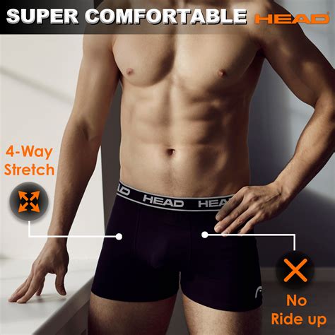 Head Mens Boxer Briefs Active Performance Breathable Underwear For Men