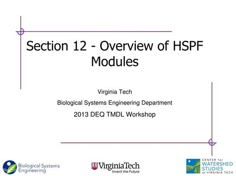 Ppt Section 12 Overview Of Hspf Modules Powerpoint Presentation Free Download Id 2153455