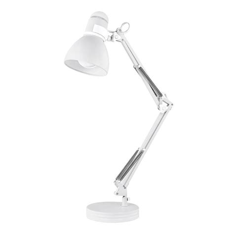 Globe Electric Architect 28 In Matte White Swing Arm Desk Lamp At