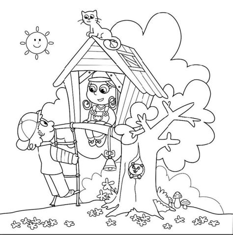 Dibujo para colorear de Casa del árbol 21844