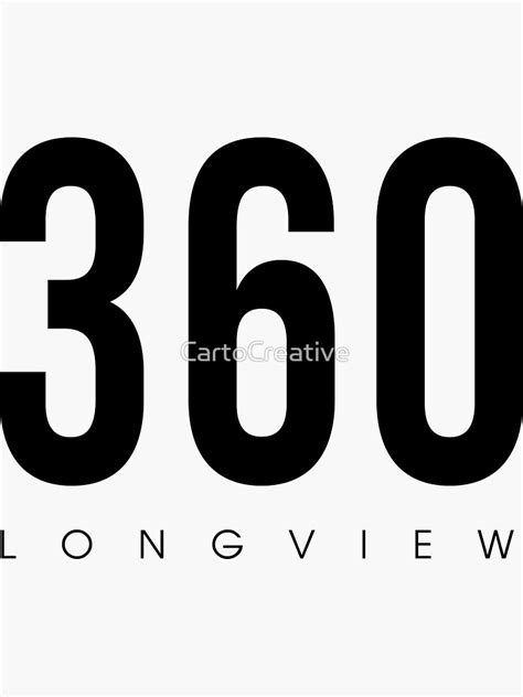 Longview Wa 360 Area Code Sticker For Sale By Cartocreative Redbubble