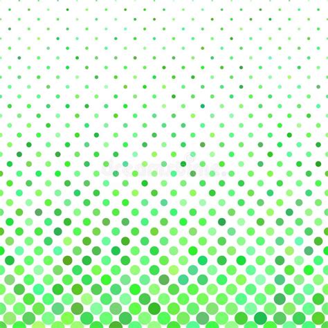 Green Geometrical Circle Pattern Vector Snowfall Background Graphic With Dots Stock Vector