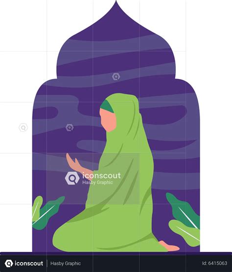 Best Premium Muslim Woman Praying Illustration Download In Png And Vector