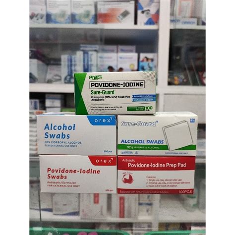Alcohol Swabs Povidone Iodine Prep Pad Sold Per Box 100 Pcs