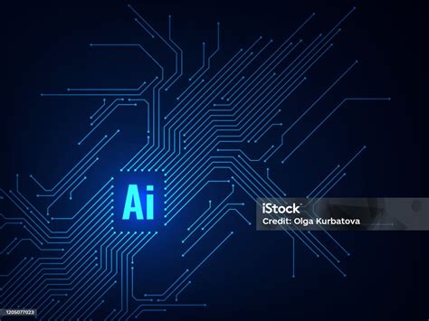 Ai 칩셋 회로 기판 전자 인공 지능 프로그래밍 디지털 마이크로 칩 기술 미래 벡터 개념 Cpu에 대한 스톡 벡터 아트 및 기타
