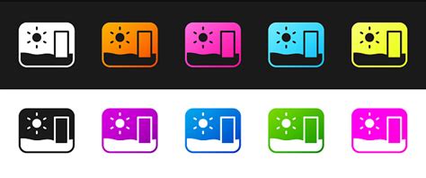 여행 엽서 아이콘을 흑백 배경에 분리하여 설정합니다 관광 인사말 카드입니다 벡터 0명에 대한 스톡 벡터 아트 및 기타 이미지