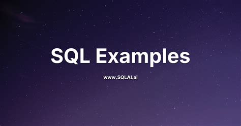 Sql Examples