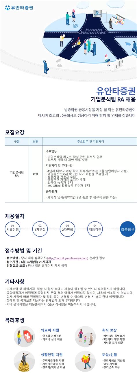 유안타증권 기업분석팀 Ra 채용 공모전 대외활동 링커리어
