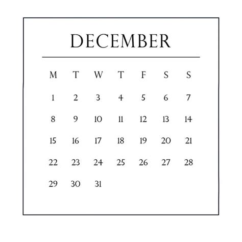 Календарь Декабрь 2025 Calendar December 2025 в 2025 г Шаблоны календарей Памятный альбом