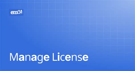 Manage License Emca Certificate Manager Support Center