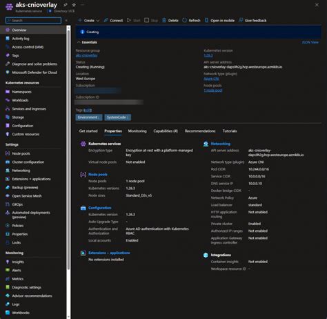 Create An Azure Cni Overlay Cluster