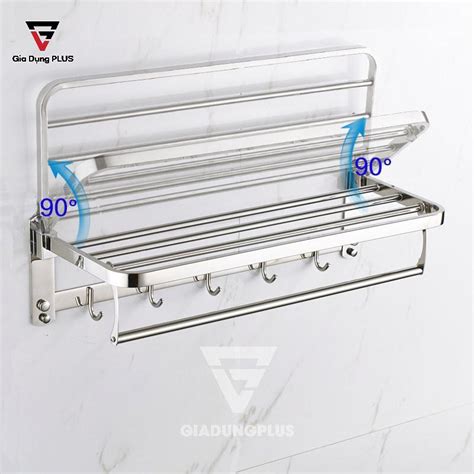 Kệ Giá Để Khăn Inox 304 Dán Tường Cao Cấp Gia Dụng Plus